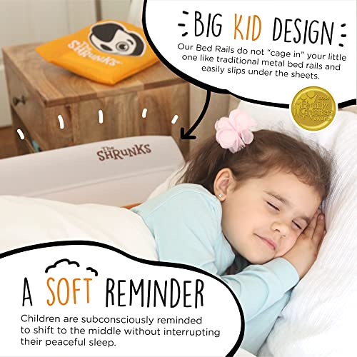 {2-Pack} Shrunks Inflatable Bed Rail for Toddlers, Kids, Adults, and Elderly | Portable Bed Bumpers for Toddlers Travel or Home | Blow Up Bed Guard Rail for Twin, Full, Queen, King Size Beds