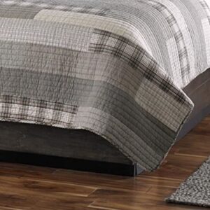 Eddie Bauer Home - Queen Quilt Set, Cotton Reversible Bedding with Matching Shams, Home Decor for All Seasons (Fairview Grey, Queen)