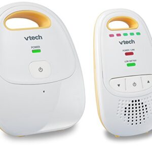 VTech DM111 Upgraded Audio Baby Monitor. 1 Parent Unit with Rechargeable Battery, Best-in-Class Long Range, Digital Wireless Transmission, Crystal-Clear Sound, Plug & Play, Sound Indicator & Alerts