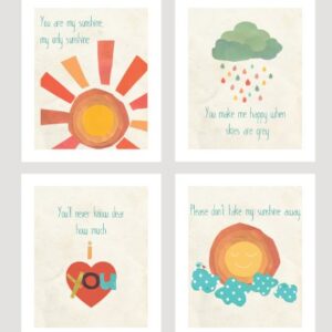 Kid's Wall Art "When Skies are Grey" 11x14 Print for Boys, Girls or Baby's Room, Nature Themed Nursery Decor, Gender Neutral