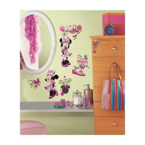 roommates rmk2554scs disney minni mouse fashionista peel and stick wall decals