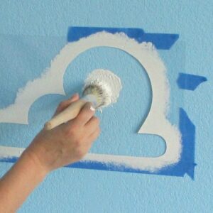 Cloud Stencil Set for Wall Decor: Reusable Stencils for a Kid’s Toy Story Room or Andy’s Room Nursery, 2-Pack Includes 1 Large and 1 Small Cloud Stencil