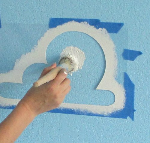 Cloud Stencil Set for Wall Decor: Reusable Stencils for a Kid’s Toy Story Room or Andy’s Room Nursery, 2-Pack Includes 1 Large and 1 Small Cloud Stencil