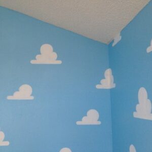 Cloud Stencil Set for Wall Decor: Reusable Stencils for a Kid’s Toy Story Room or Andy’s Room Nursery, 2-Pack Includes 1 Large and 1 Small Cloud Stencil