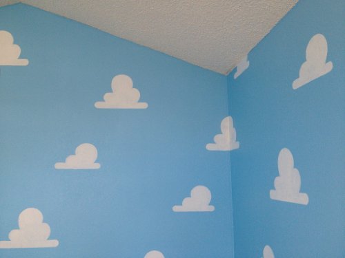 Cloud Stencil Set for Wall Decor: Reusable Stencils for a Kid’s Toy Story Room or Andy’s Room Nursery, 2-Pack Includes 1 Large and 1 Small Cloud Stencil