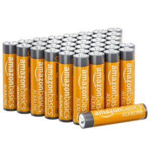 amazon basics 36 count (pack of 1) aaa high-performance alkaline batteries, 10-year shelf life, easy to open value pack