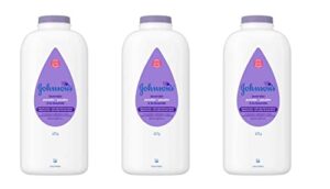 johnson's baby powder, pure cornstarch, lavender & chamomile, 22 ounce (pack of 3)