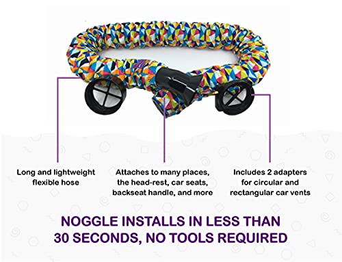 The Noggle-Making The Backseat Cool Again-Quick & Easy to Use Car Travel Accessories for a Comfy Ride Summer or Winter-Air Vent Extender Hose Directs Cool or Warm Air to Your Kids - 8ft, Black Ice