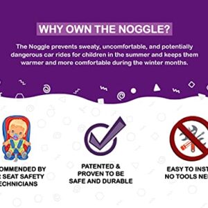 The Noggle-Making The Backseat Cool Again-Quick & Easy to Use Car Travel Accessories for a Comfy Ride Summer or Winter-Air Vent Extender Hose Directs Cool or Warm Air to Your Kids - 8ft, Black Ice