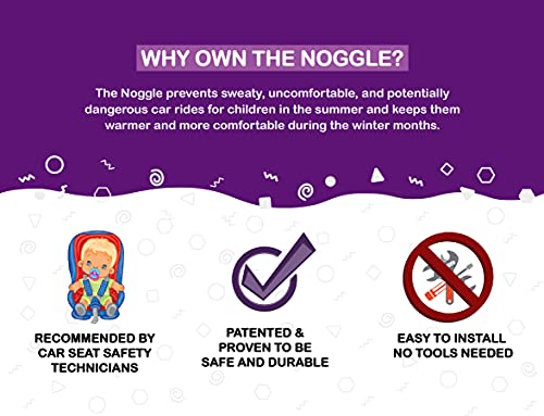 The Noggle-Making The Backseat Cool Again-Quick & Easy to Use Car Travel Accessories for a Comfy Ride Summer or Winter-Air Vent Extender Hose Directs Cool or Warm Air to Your Kids - 8ft, Black Ice