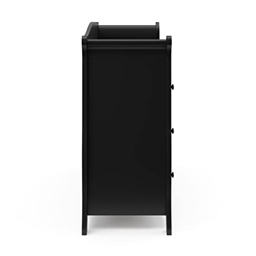 Storkcraft Avalon 6 Drawer Double Dresser (Black) – Dresser for Kids Bedroom, Nursery Dresser Organizer, Chest of Drawers for Bedroom with 6 Drawers, Classic Design for Children’s Bedroom