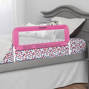 Dream On Me Lightweight Mesh Security Adjustable Bed Rail Double Pack With Breathable Mesh Fabric In Pink