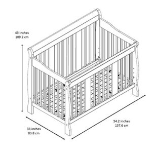 Storkcraft Tuscany 4-in-1 Convertible Crib, Gray, Easily Converts to Toddler Bed, Day Bed or Full Bed, 3 Position Adjustable Height Mattress (Mattress Not Included)