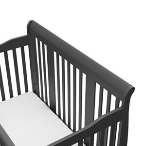 Storkcraft Tuscany 4-in-1 Convertible Crib, Gray, Easily Converts to Toddler Bed, Day Bed or Full Bed, 3 Position Adjustable Height Mattress (Mattress Not Included)