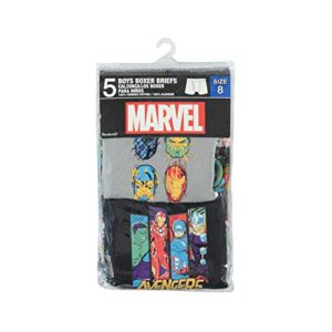 Marvel Boys' Little Avengers 5 Pack Boxer Briefs, Avgr 5pk BXR br, 6