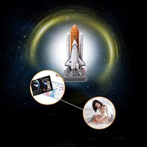 Liberty Imports 3D Puzzle DIY Model Set - Worlds Greatest Architecture Jigsaw Puzzles Building Kit (Space Shuttle Discovery)