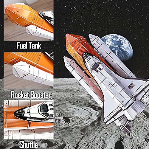 Liberty Imports 3D Puzzle DIY Model Set - Worlds Greatest Architecture Jigsaw Puzzles Building Kit (Space Shuttle Discovery)