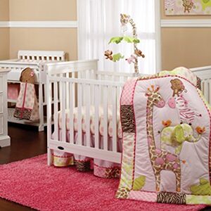 Carter's Jungle Collection Nursery Diaper Stacker, Pink/Lime/Brown/Tan