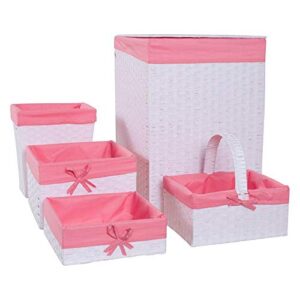 five pc hamper and basket set