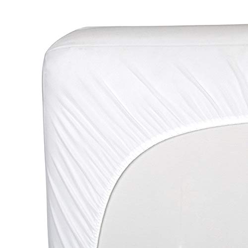 Sealy Organic Cotton Top Cooling Waterproof Fitted Toddler Bed and Baby Crib Mattress Pad Cover Protector, Noiseless, Machine Washable and Dryer Friendly, 52" x 28" - White