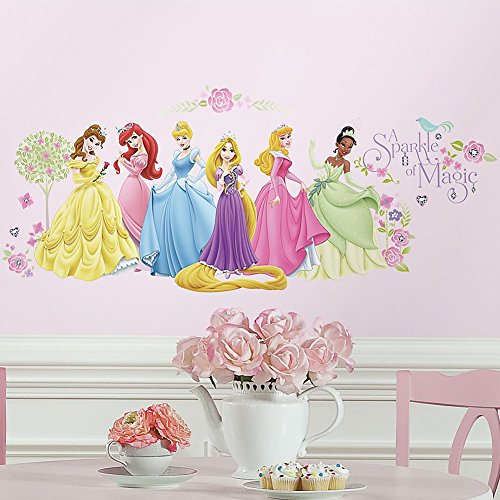 RoomMates RMK1903SCS Disney Princess Glow Princess Peel and Stick Wall Decals