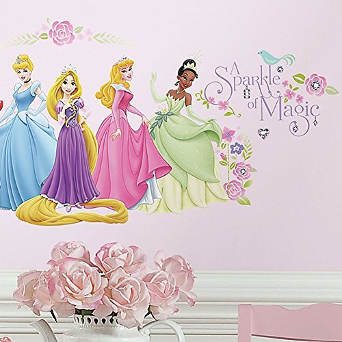 RoomMates RMK1903SCS Disney Princess Glow Princess Peel and Stick Wall Decals