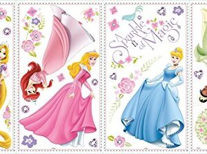 RoomMates RMK1903SCS Disney Princess Glow Princess Peel and Stick Wall Decals