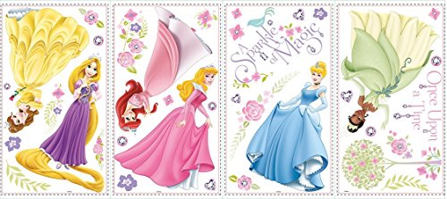 RoomMates RMK1903SCS Disney Princess Glow Princess Peel and Stick Wall Decals