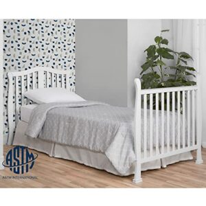 Dream On Me Addison 4-In-1 Convertible Mini Crib In White, Greenguard Gold Certified, Non-Toxic Finishes, Built Of New Zealand Pinewood, Comes With 1” Mattress Pad