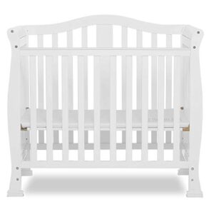 Dream On Me Addison 4-In-1 Convertible Mini Crib In White, Greenguard Gold Certified, Non-Toxic Finishes, Built Of New Zealand Pinewood, Comes With 1” Mattress Pad