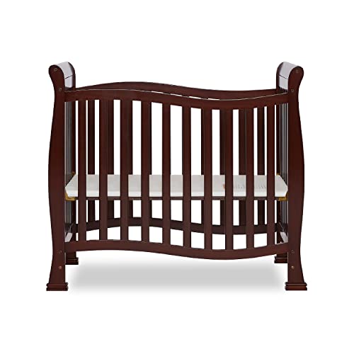 Dream On Me Violet 4-In-1 Convertible Mini Crib In Espresso, Greenguard Gold Certified, JPMA Certified, 3 Position Mattress Height Settings, Non-Toxic Finish