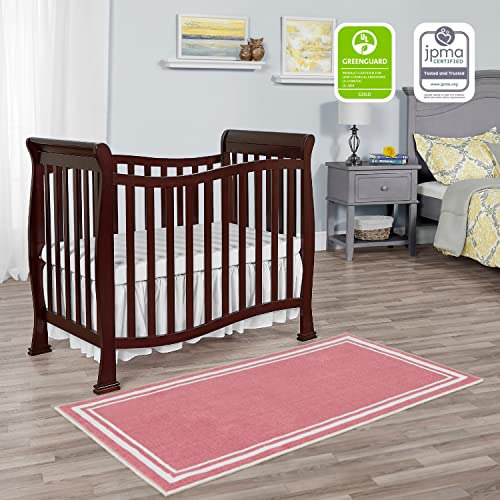 Dream On Me Violet 4-In-1 Convertible Mini Crib In Espresso, Greenguard Gold Certified, JPMA Certified, 3 Position Mattress Height Settings, Non-Toxic Finish