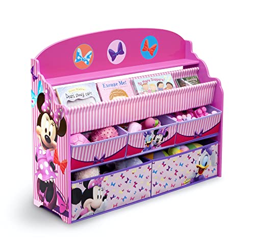 Delta Children Deluxe Book & Toy Organizer - Greenguard Gold Certified, Disney Minnie Mouse