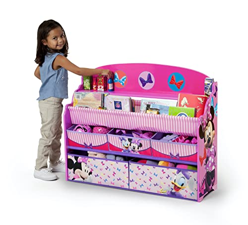 Delta Children Deluxe Book & Toy Organizer - Greenguard Gold Certified, Disney Minnie Mouse