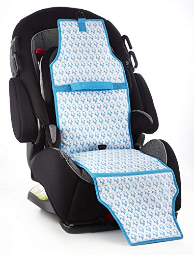 Carats Car Seat Cooler for Baby with COOLTECH - Baby Car Seat Cooling Pad (Penguin Blue)