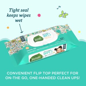 Seventh Generation Baby Wipes, 384 count, Made for Sensitive Skin with Flip Top Dispenser,64 Count (Pack of 6)