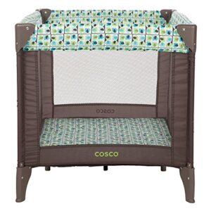 Cosco Funsport Compact Portable Playard, Lightweight, Easy Set up, Foldable Baby Playpen with Carry Bag, Elephant Squares