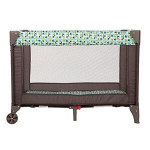 Cosco Funsport Compact Portable Playard, Lightweight, Easy Set up, Foldable Baby Playpen with Carry Bag, Elephant Squares