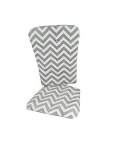 baby doll bedding minky chevron rocking chair pad, grey