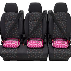 BubbleBum Inflatable Booster Seat - Travel Booster Seat - Car Booster Seat - Hybrid Booster Seat - Portable Booster Seat for Car - Foldable & Narrow Slim Design - Perfect for Kids 4-11yrs old - Pink