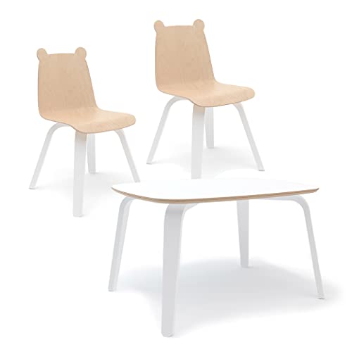 OEUF Bear Play Chairs and Table Set in Birch