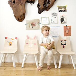 OEUF Bear Play Chairs and Table Set in Birch