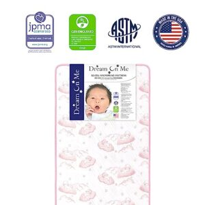 Dream On Me Twilight 80 Coil Spring Crib and Toddler Bed Mattress, Wave Pink, 5"