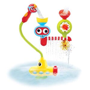 yookidoo kids bath toy - submarine spray station - battery operated water pump with hand shower for bathtime play - generates magical effects (age 2-6 years)