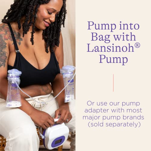 Lansinoh Breastmilk Storage Bags, 200 Count Value Pack, Easy to Use Milk Storage Bags for Breastfeeding, Presterilized, Hygienically Doubled-Sealed, for Refrigeration and Freezing, 6 Ounce