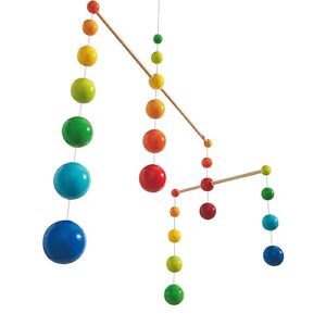 HABA Nursery Room Wooden Mobile Rainbow Balls (Made in Germany)