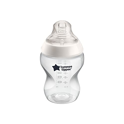 Tommee Tippee Closer to Nature Baby Bottle, Breast-Like Nipple with Anti-Colic Valve, 9oz, 1 Count