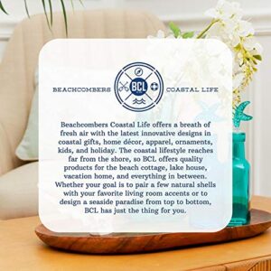 Beachcombers Rolling Ocean Coastal Table Top Nautical Decor Decoration Glass Art Blue