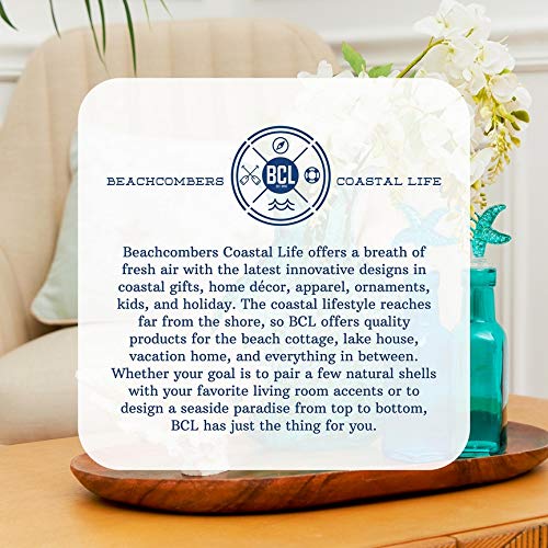 Beachcombers Rolling Ocean Coastal Table Top Nautical Decor Decoration Glass Art Blue