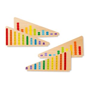 Melissa & Doug Add & Subtract Abacus - Educational Toy With 55 Colorful Beads and Sturdy Wooden Construction, 3 - 6 years